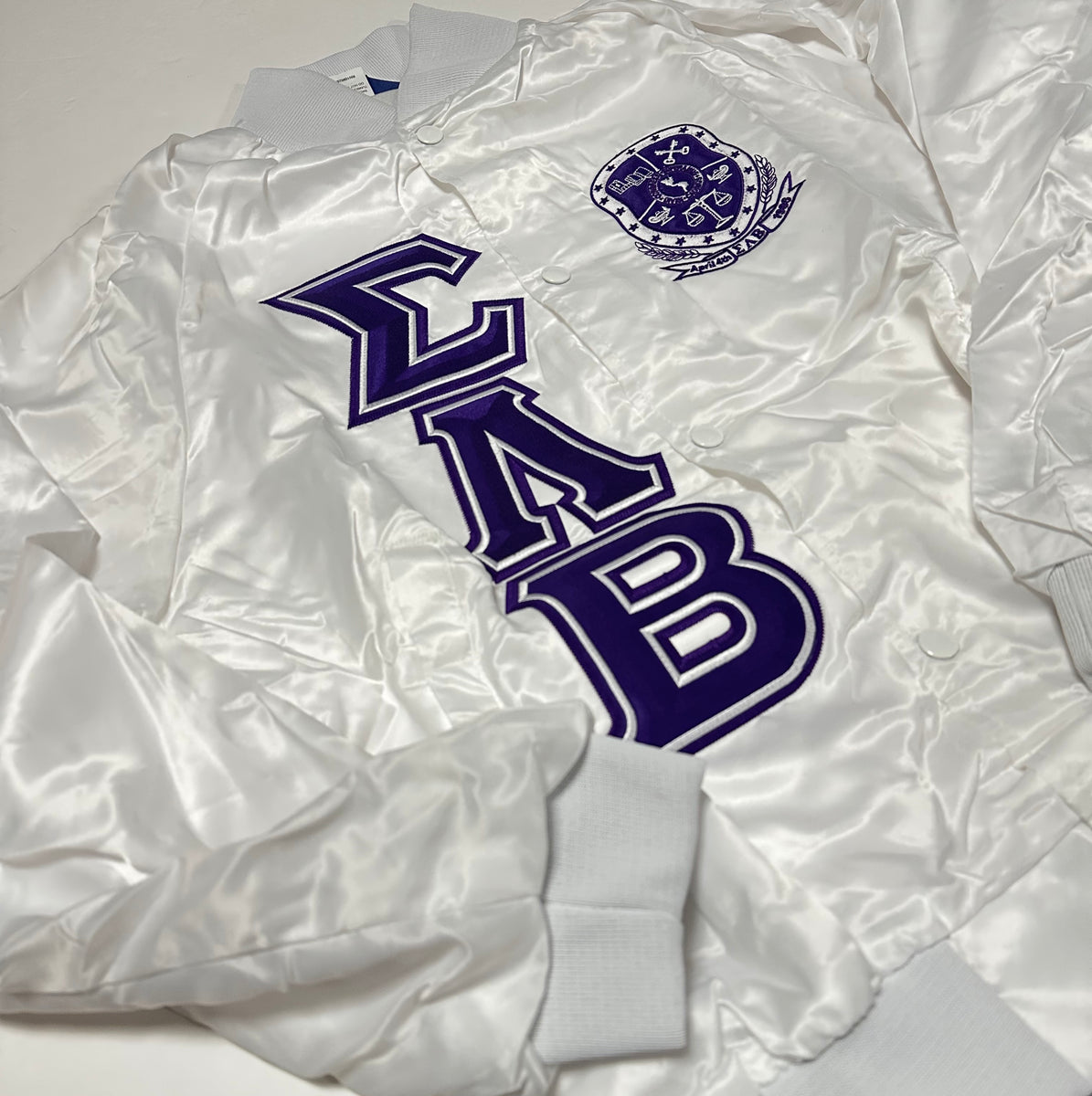 SLB White Satin Jacket 30% OFF – Royal Greek Store